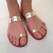 Leather Sandals Unisex, Single Strap Leather, Toe Loop Sandals ...