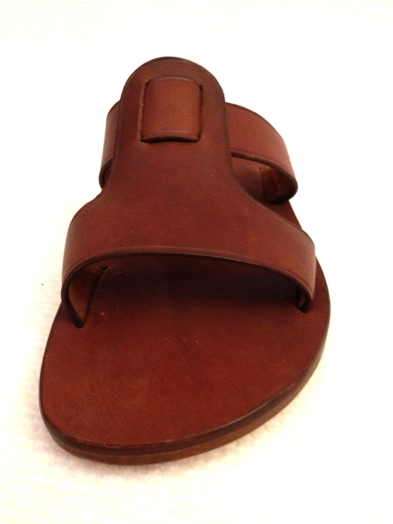 CUBIDO: 2 Straps T Bar Leather Slide Handmade Leather | Etsy