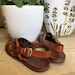 Colored Leather Sandals, Leather Sandals Unisex, Woven Leather Buckle ...