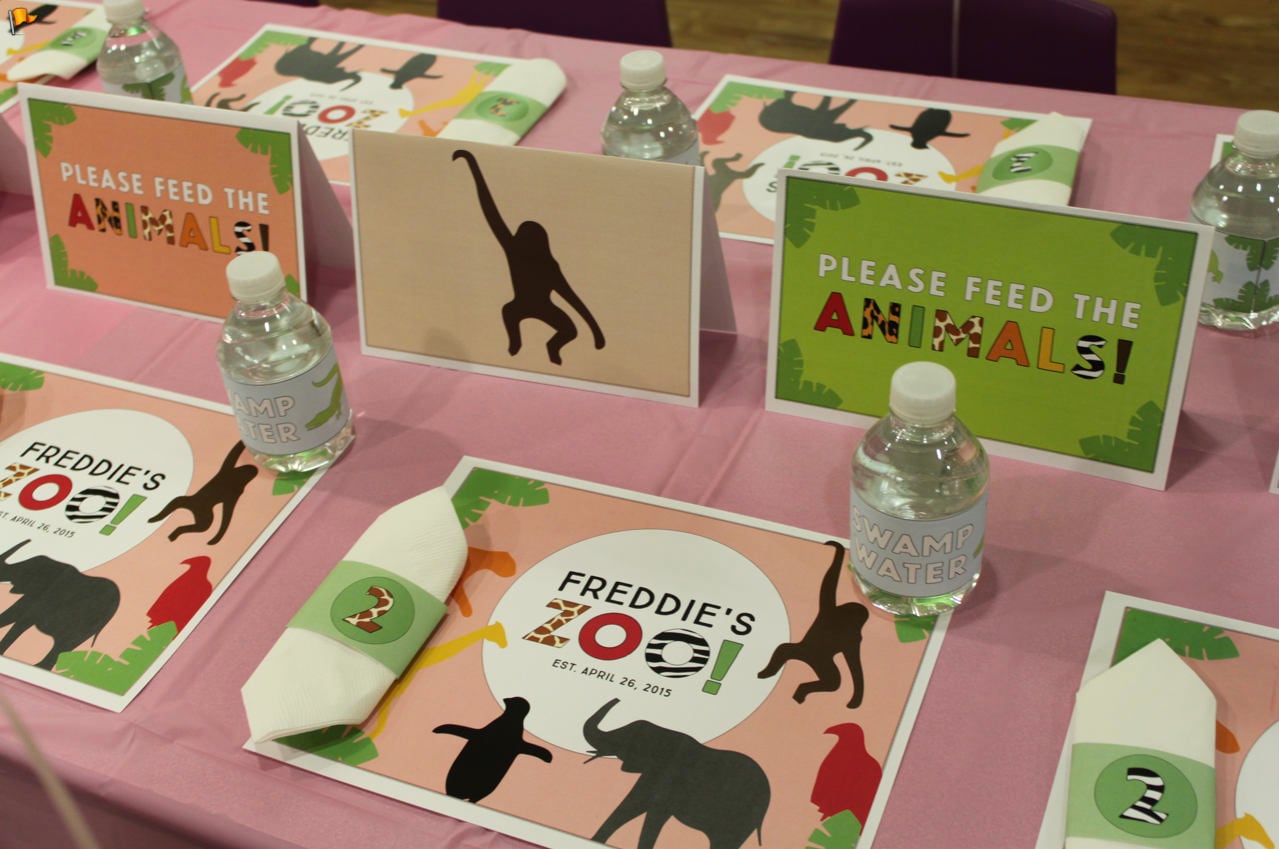 Girls Zoo Themed Birthday - Printable (animals / Safari / Jungle Theme ...