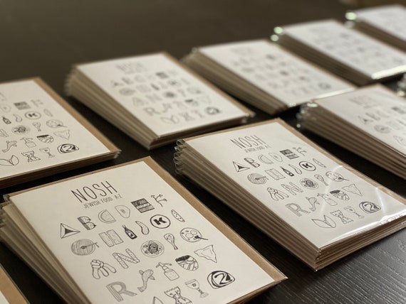NOSH jewish Food: A-Z Greeting Card - Etsy
