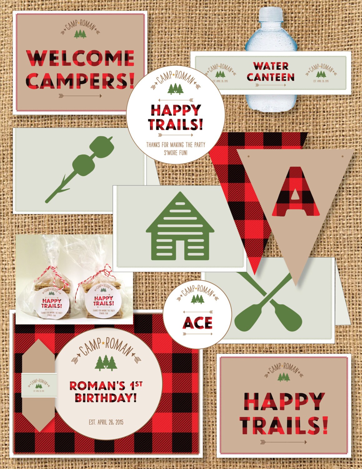 Boys Camp Themed Birthday Printable - Etsy