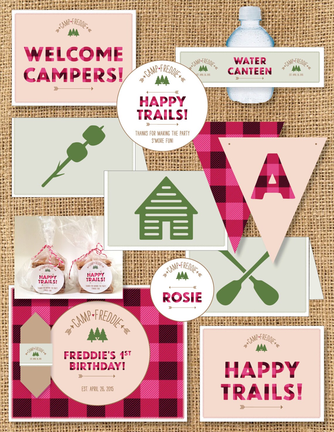 Girls Camp Themed Birthday Printable - Etsy