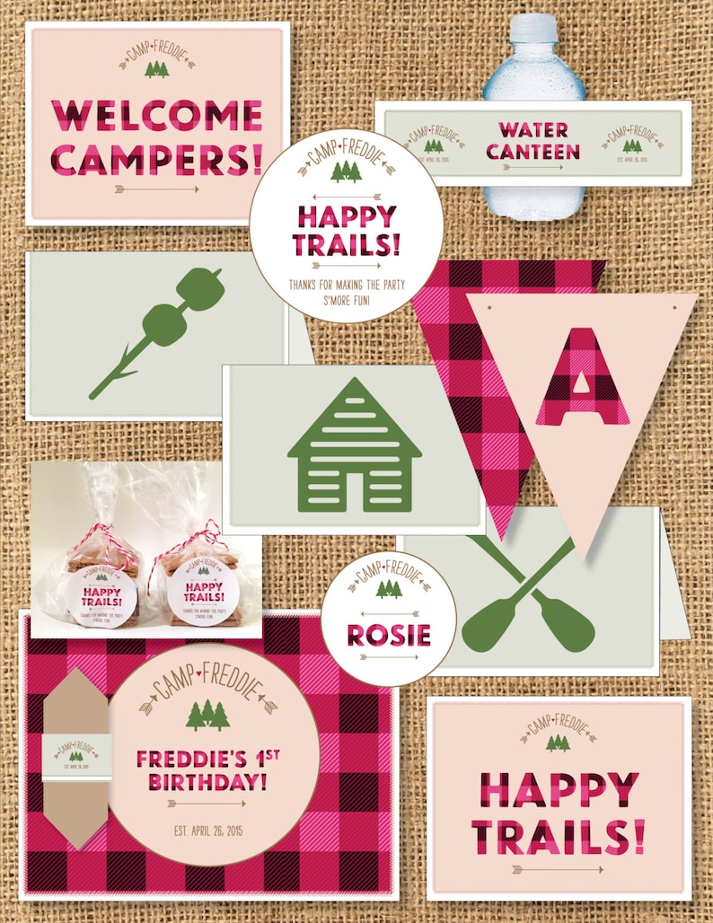 Girls Camp Themed Birthday - Printable - Etsy