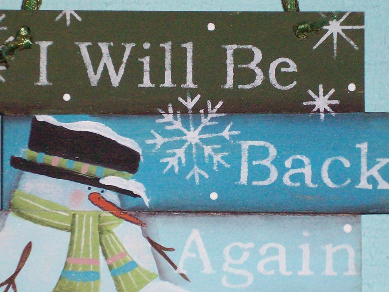 Holiday Stacked Sign Ornaments - Etsy