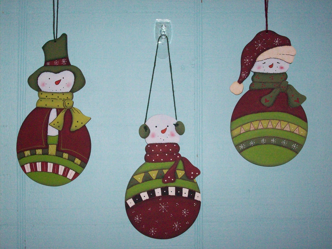 Snuggly Snowies Ornaments - Etsy
