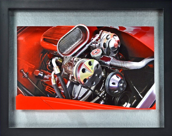 Hot Rod Small Block Chevy Engine 3-dimensional Shadowbox | Etsy