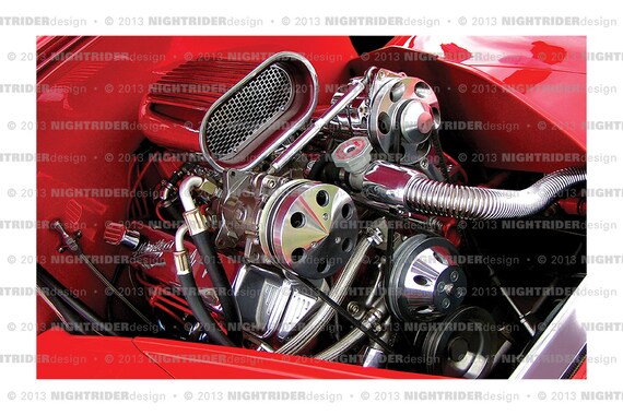 Hot Rod Small Block Chevy Engine Photographic Print | Etsy