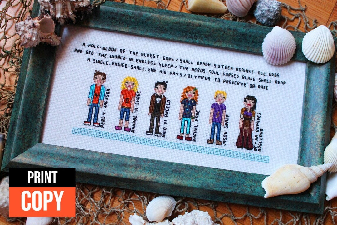 Percy Jackson Cross Stitch Pattern: Little Heroes Print Copy - Etsy