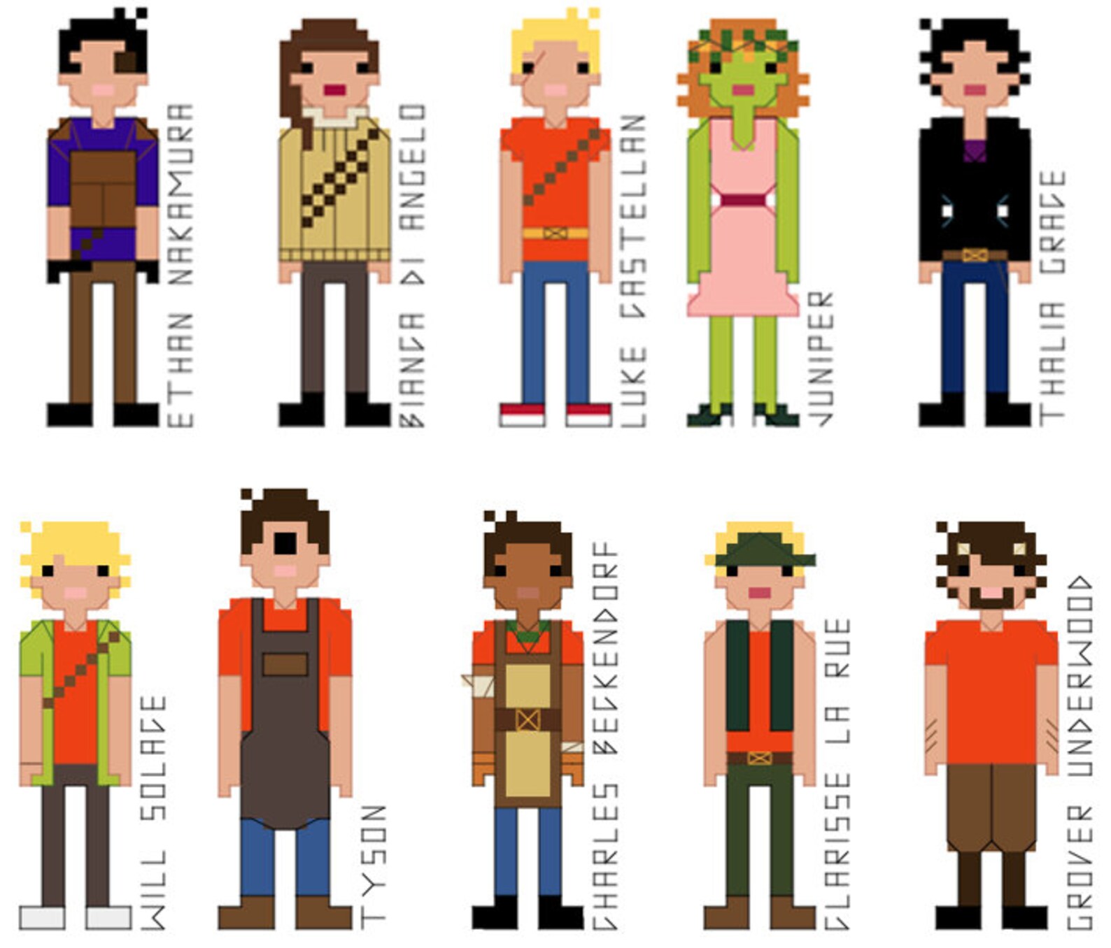 Percy Jackson Modern Cross Stitch Pattern "little Heroes Expansion Pack ...