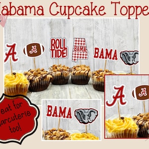 Alabama Picks, Cupcake Toppers, Charcuterie Picks - Etsy