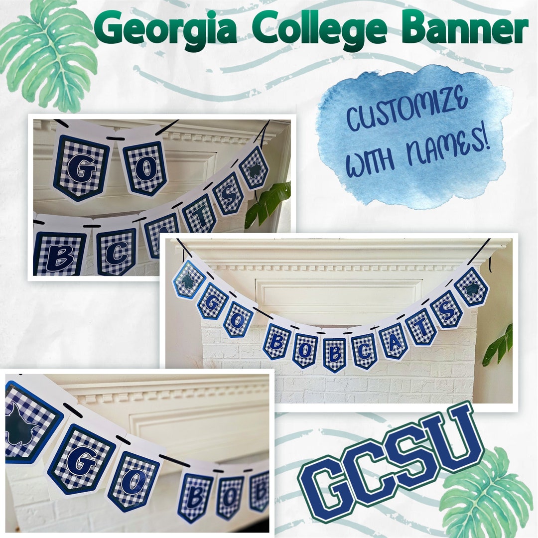 Georgia College Banner, Customization Available - Etsy