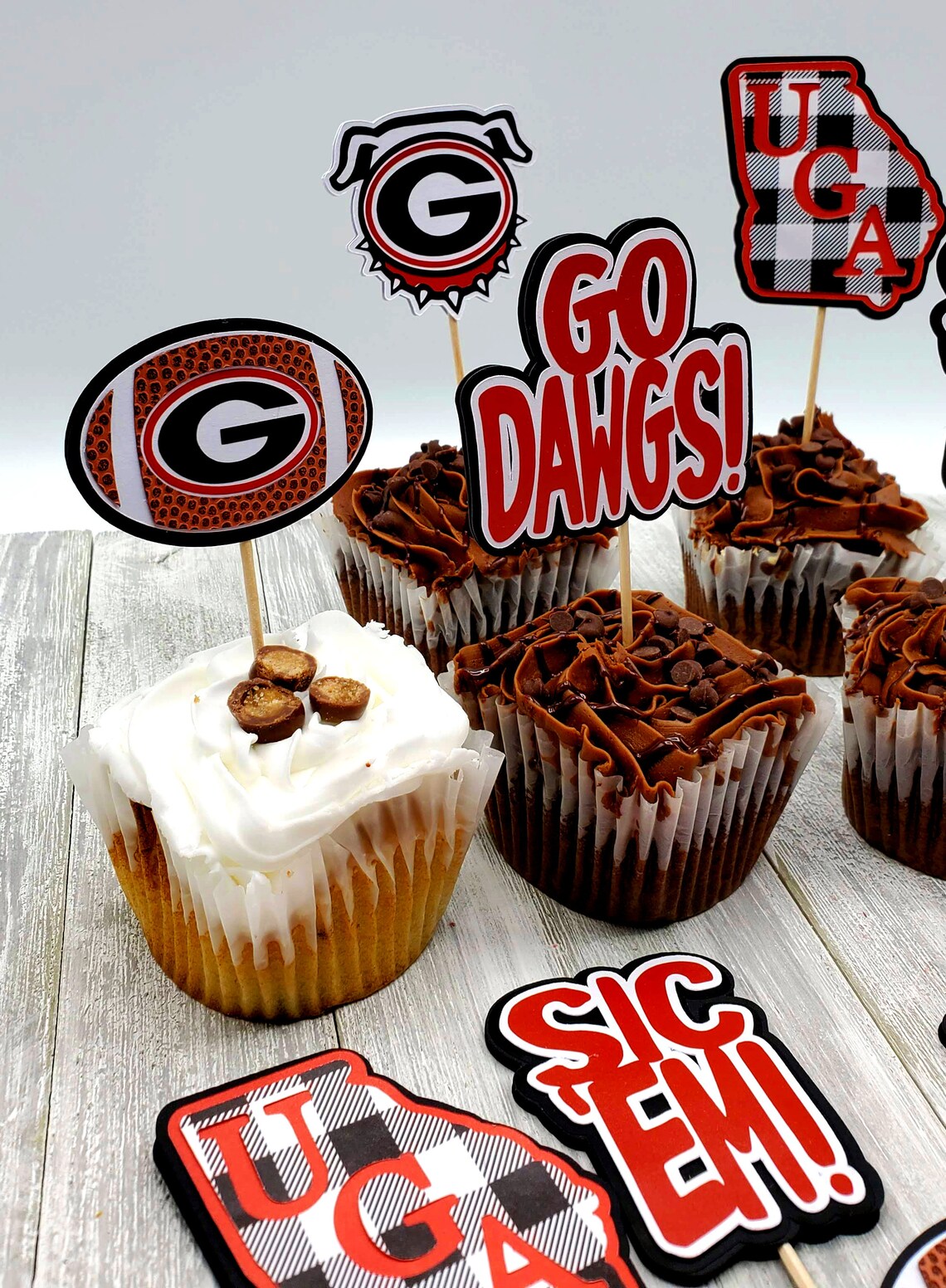 Georgia Cupcake Toppers - Etsy