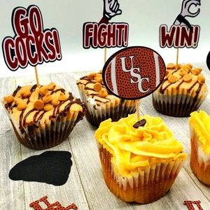 South Carolina Gamecocks Cupcake Toppers - Etsy