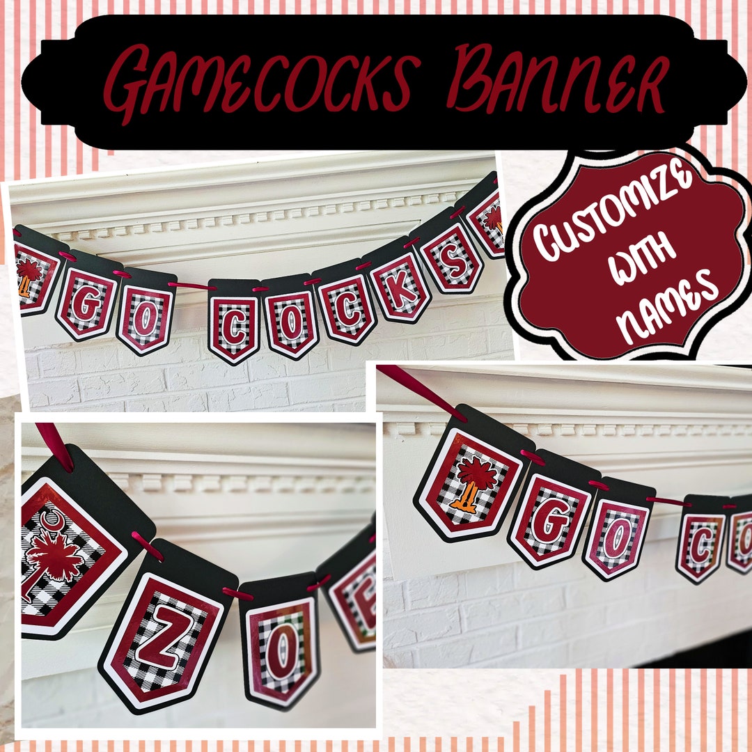 Gamecocks Banner, Customization Available - Etsy