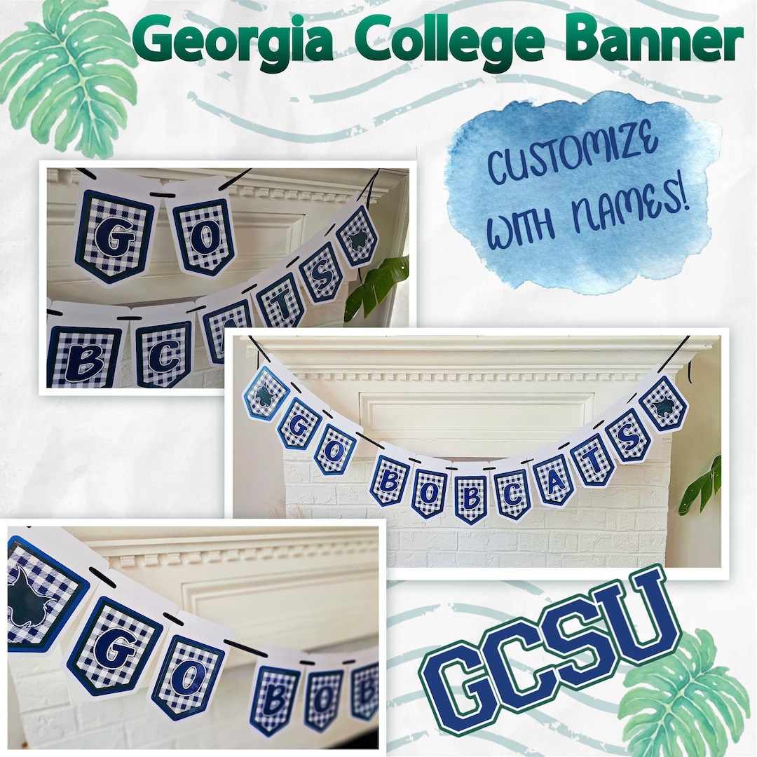 Georgia College Banner, Customization Available - Etsy