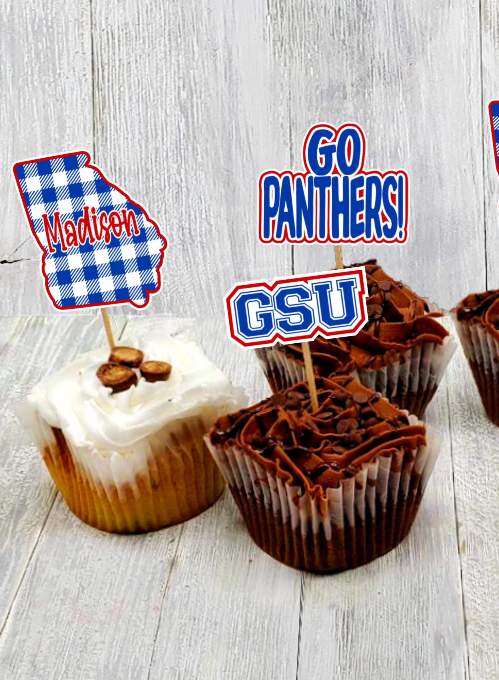 Georgia State Cupcake Toppers - Etsy