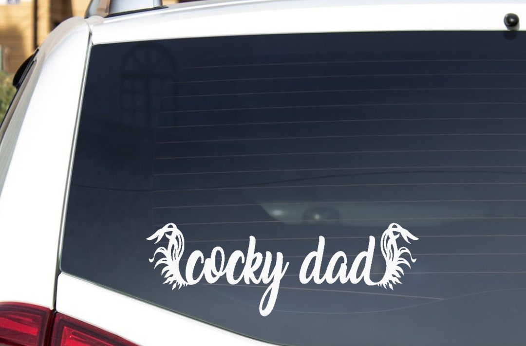 Cocky Dad Gamecocks Car Decal Gamecock Dad Sticker - Etsy