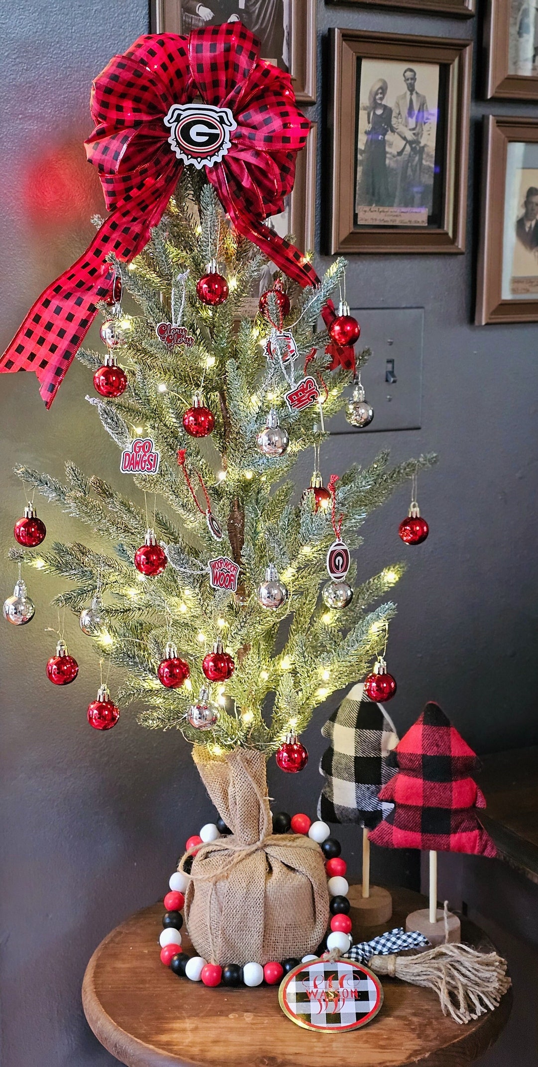 Georgia Mini Christmas Tree Ornament Set - Etsy