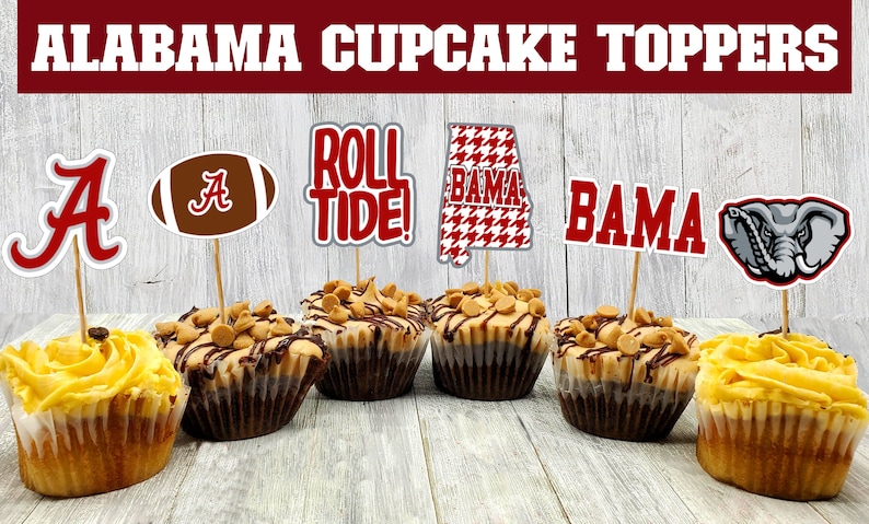 Alabama Picks, Cupcake Toppers, Charcuterie Picks - Etsy