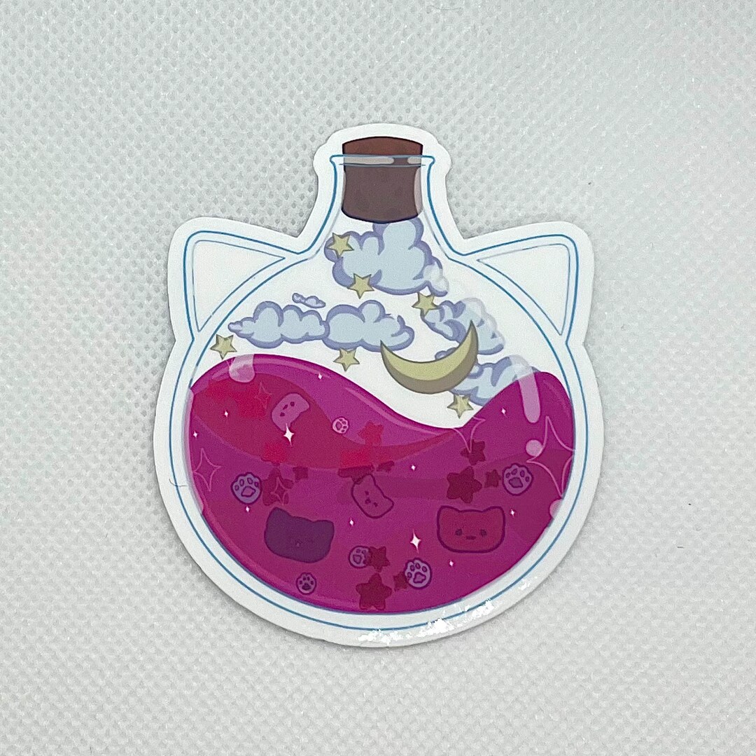 Cat Potion Die Cut Sticker Water Resistant Vinyl Stickers - Etsy