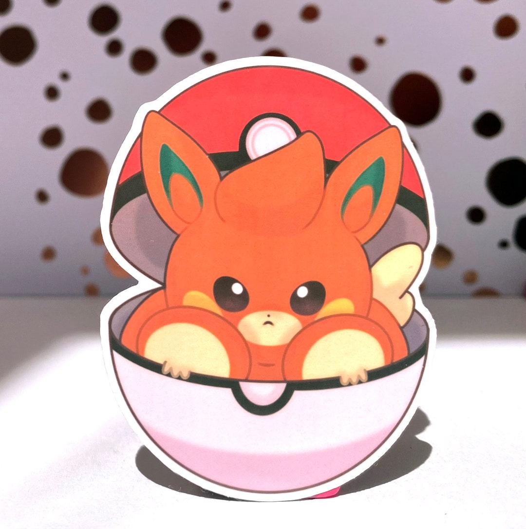 Poke Mon Paw Me Ball Die Cut Sticker, Water Resistant Vinyl Stickers ...