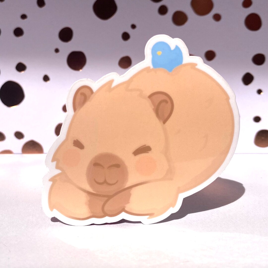 Capybara & Bird Die Cut Sticker, Water Resistant Vinyl Stickers - Etsy