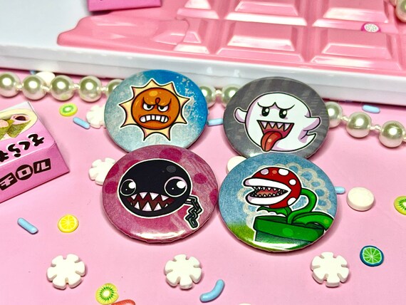 Mario Bros Bad Guys 4 Piece 1.25 Button Set Fan Made - Etsy