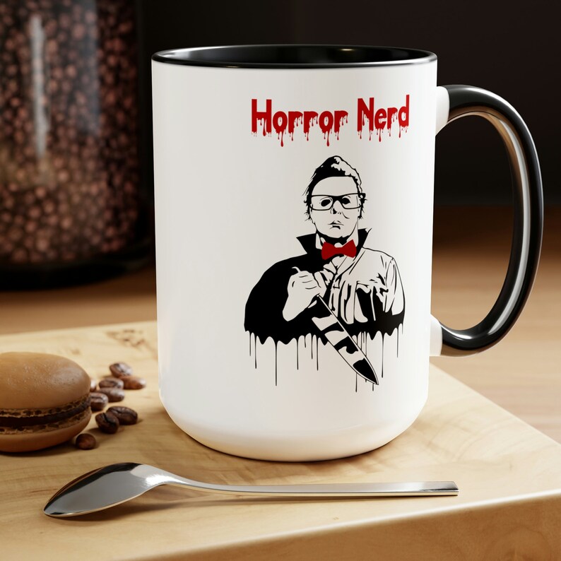 Horror Nerd Two-tone Coffee Mugs 15oz Horror Scary - Etsy
