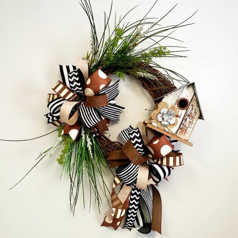 Birdhouse Wreath - Etsy