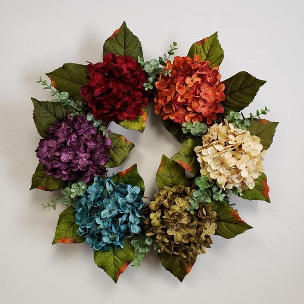 Fall Hydrangea Wreath - Etsy