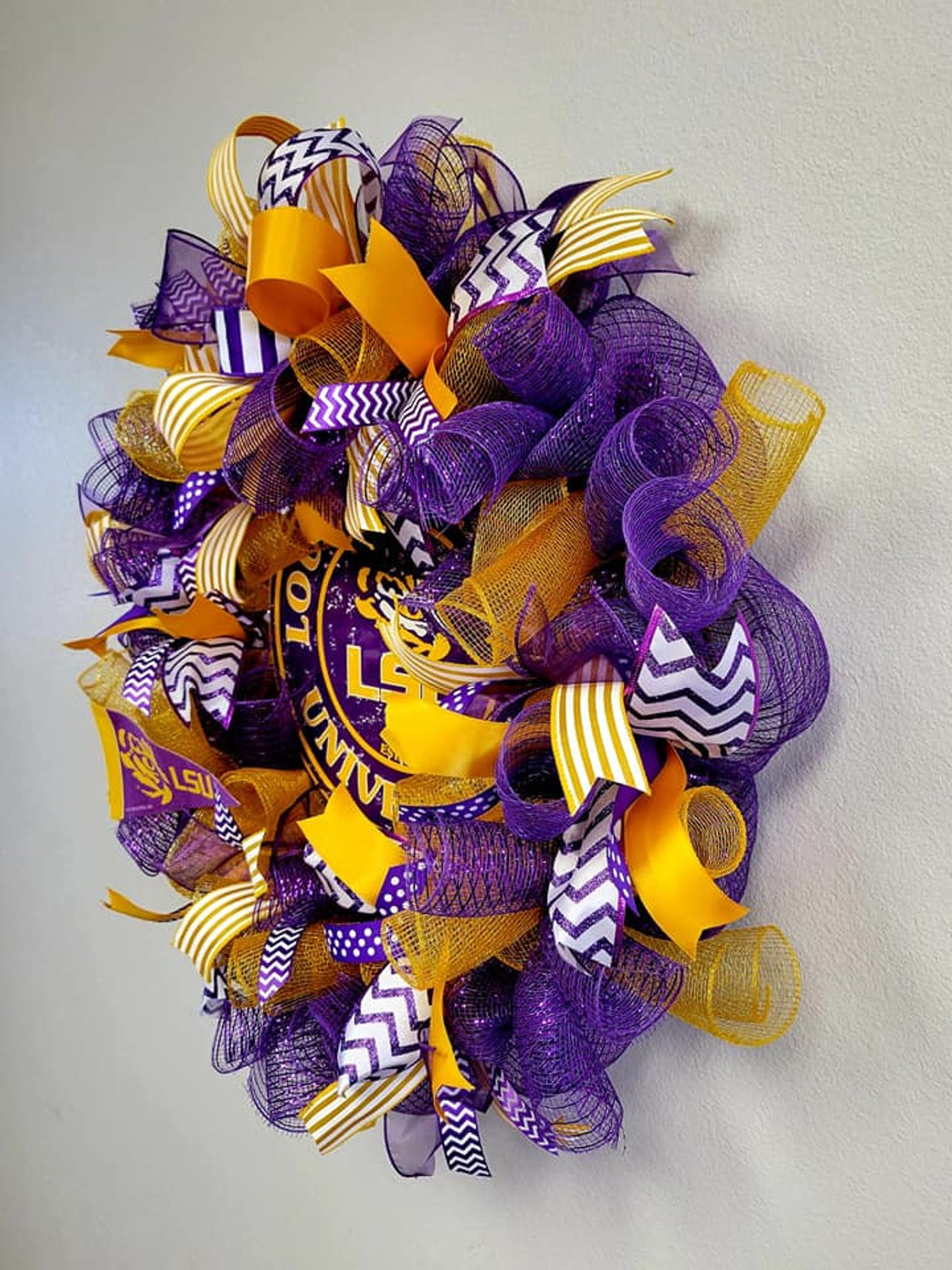 Louisiana State University Wreath, LSU Tigers Wreath, College Sport ...