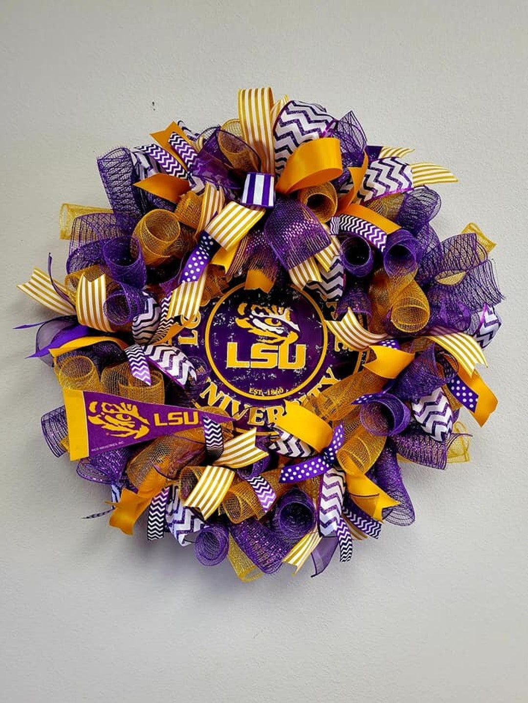 Louisiana State University Wreath, LSU Tigers Wreath, College Sport ...