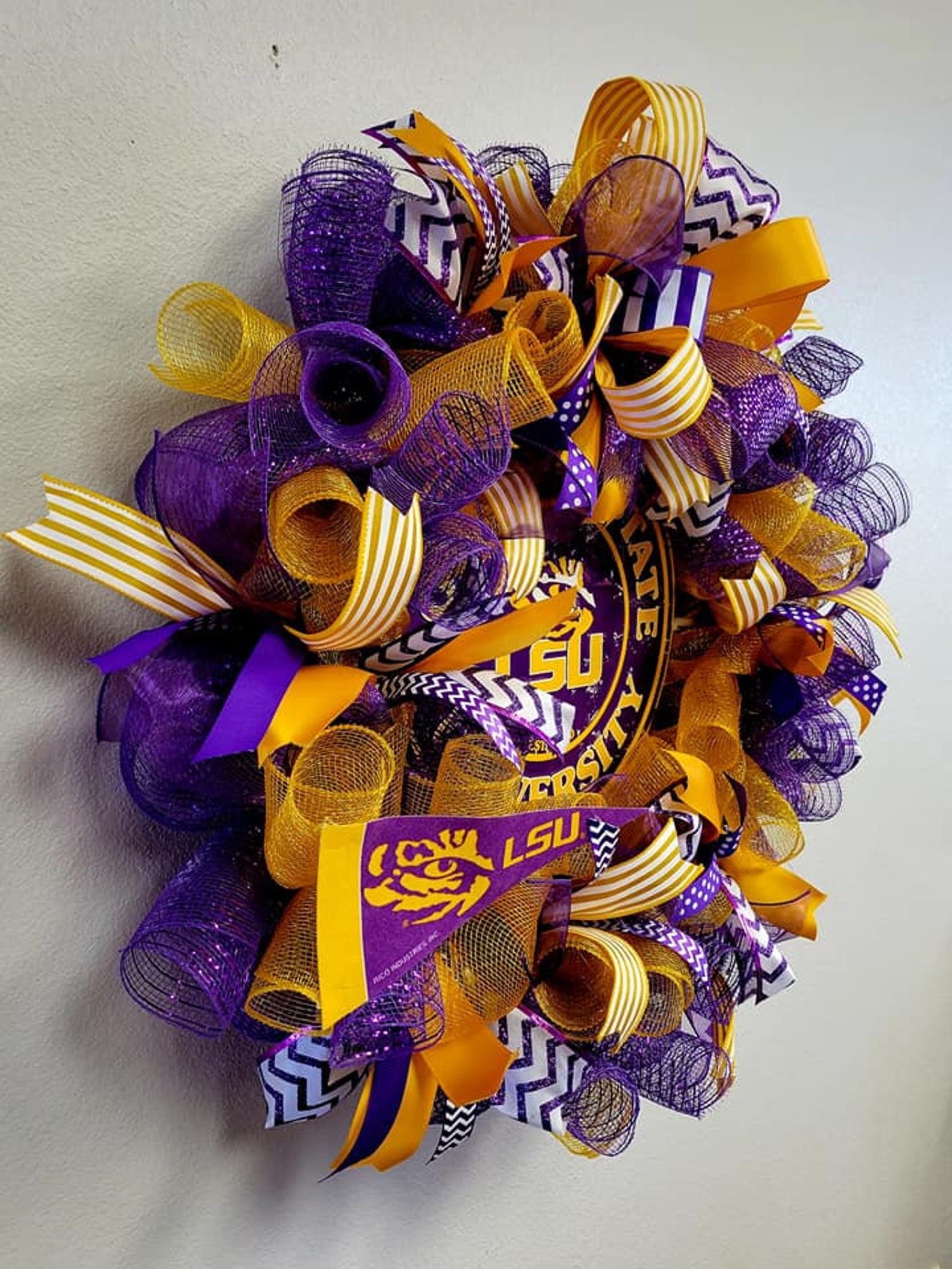 Louisiana State University Wreath LSU Tigers Wreath College - Etsy