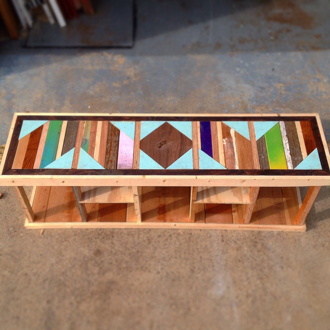 Open Shelving Cubby Storage Bench | Etsy