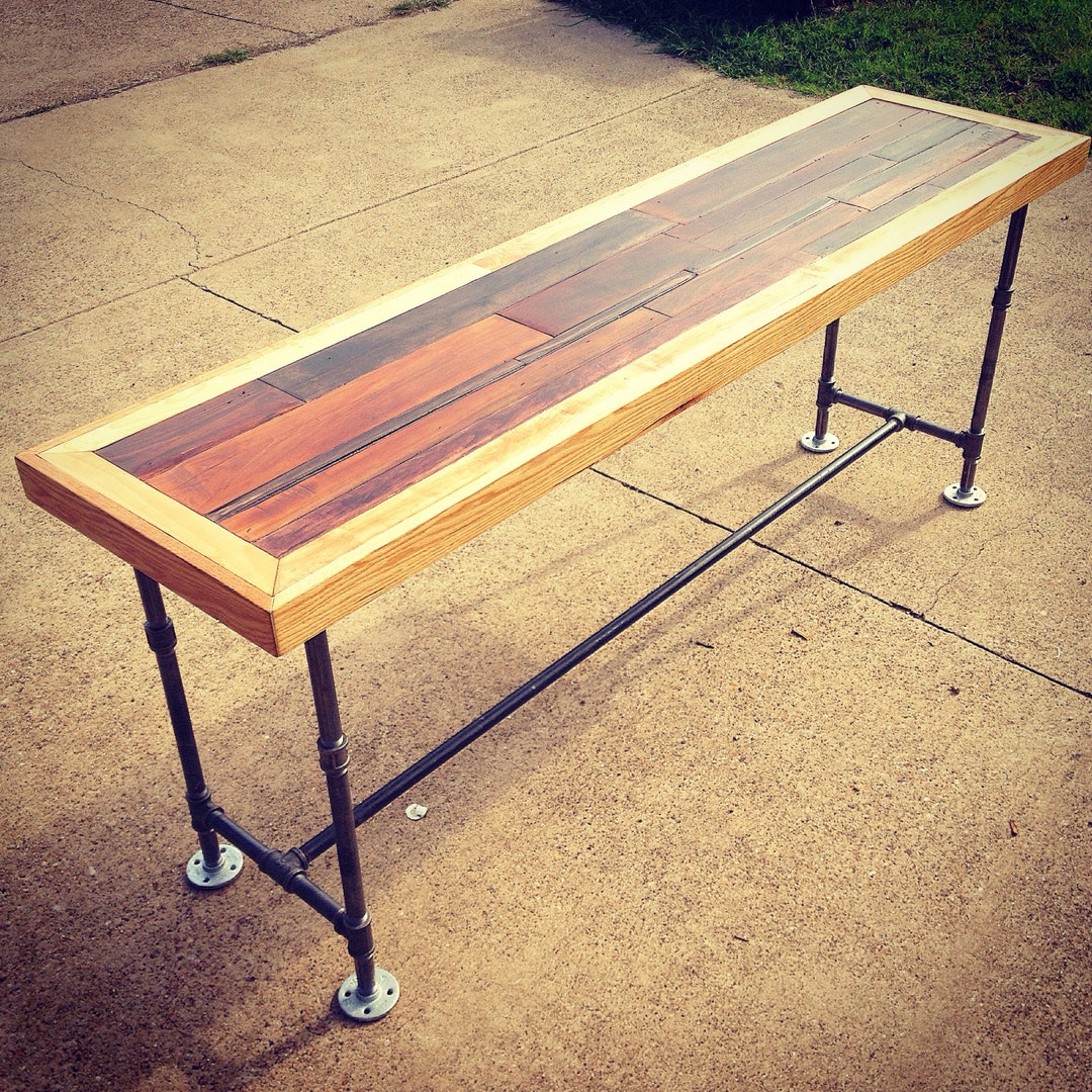 Reclaimed Wood Industrial Console Table - Etsy