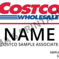 Editable Cost-co -inspired Name Tag, Employee Costume - Etsy