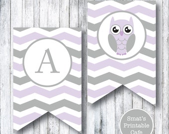 Grey Chevron Banner | Etsy