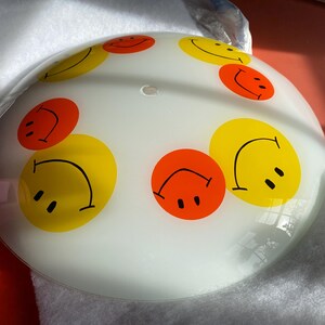 1970s RARE Smiley Face Glass Light Bright Orange Yellow Coloring - Etsy