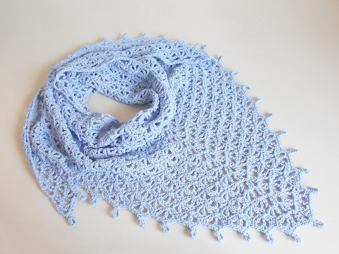Crochet Pattern for Sea Stars Shawl, Crochet Shawl, Crochet Scarf ...