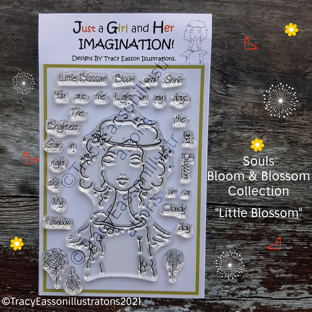 Little Blossom-a6 Stamp Set-souls Bloom and Blossom Collection-tracy ...