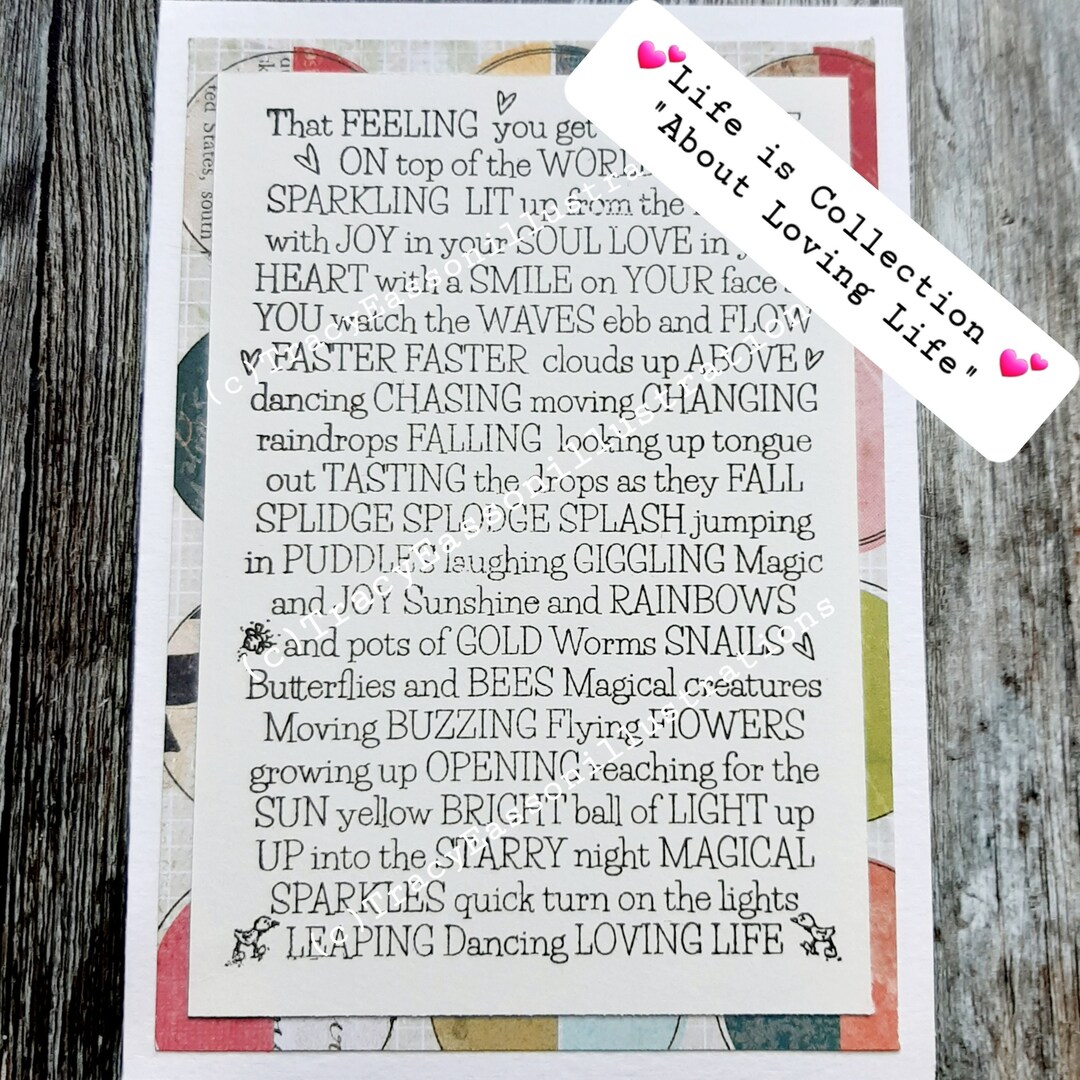 About Loving Life A6 Stamp Set-life is Collection-tracy Easson ...