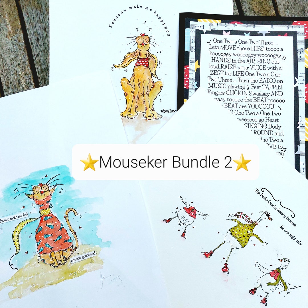 Mouseker Friends Special Bundle 2-4xa6 Stamp Sets-tracy Easson ...