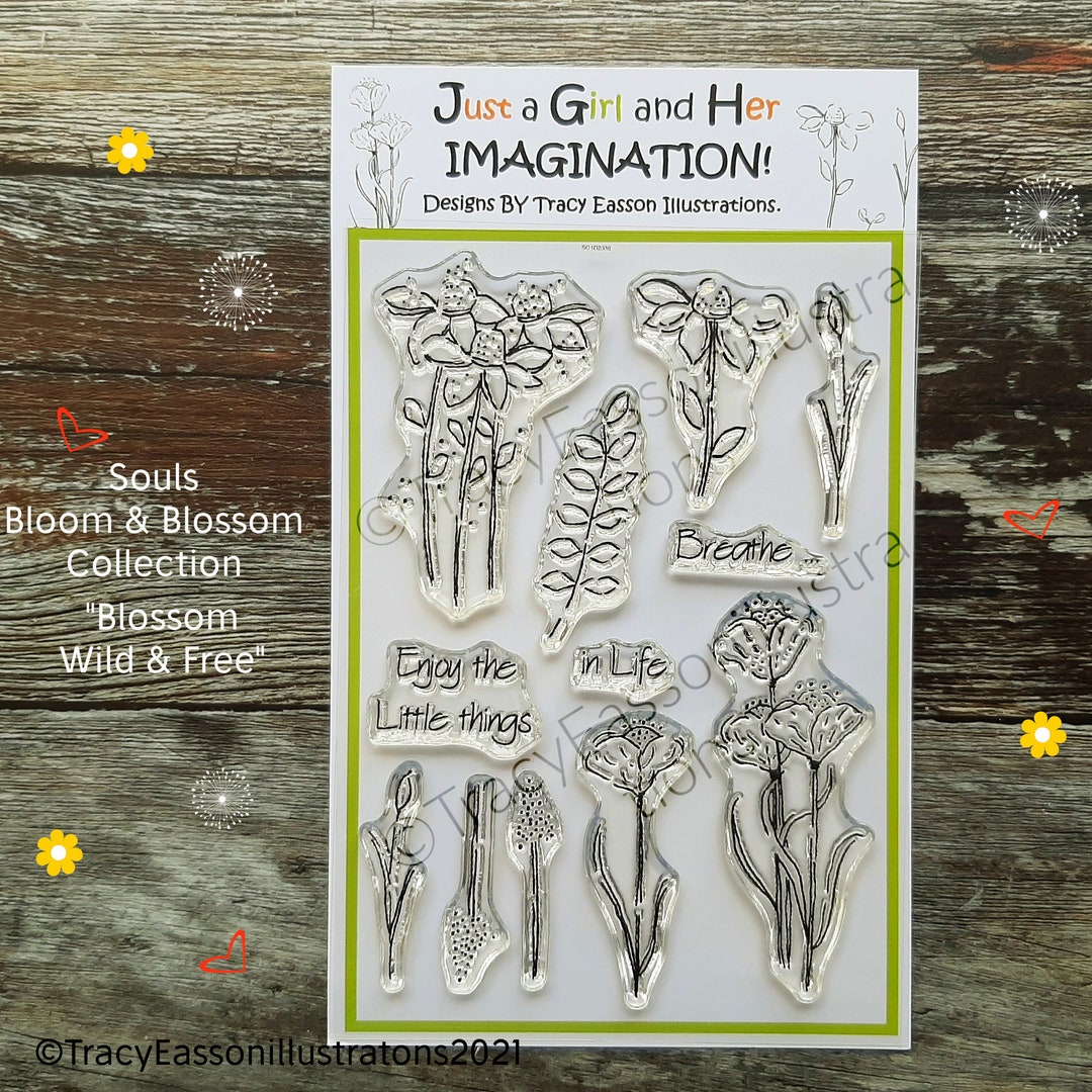 Blossom Wild and Free-a6 Stamp Set-souls Bloom and Blossom Collection ...