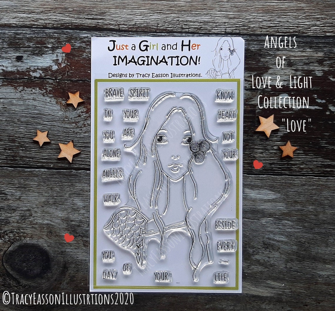 Angels of Love and Light A6 Stamp Set-love-tracy Easson - Etsy UK