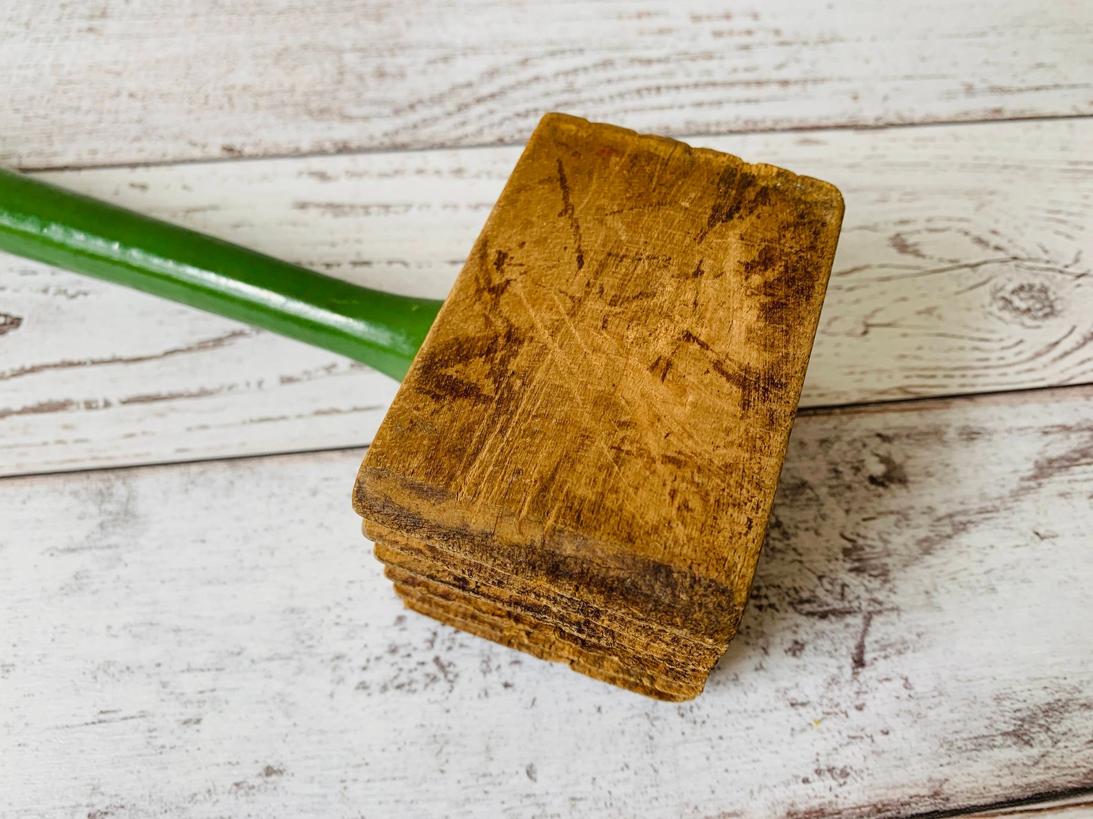 Vintage Kitchen Mallet Mallet With Green Wood Handle Dual - Etsy