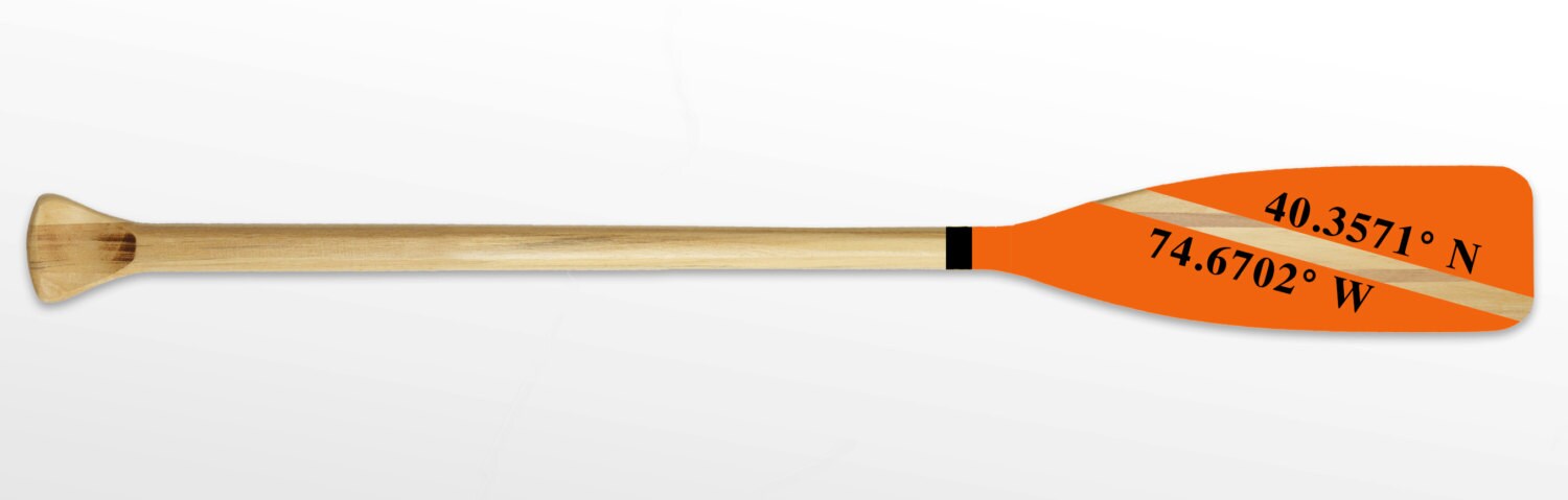Coordinates latitude Longitude Paddle Custom Hand-painted Paddle for ...