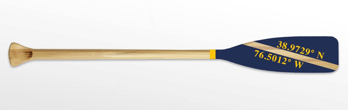 Coordinates latitude Longitude Paddle Custom Hand-painted Paddle for ...
