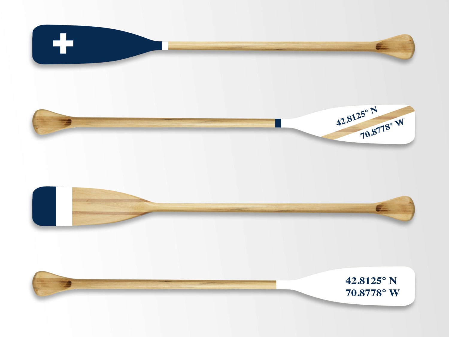 Coordinates latitude Longitude Paddle Custom Hand-painted Paddle for ...