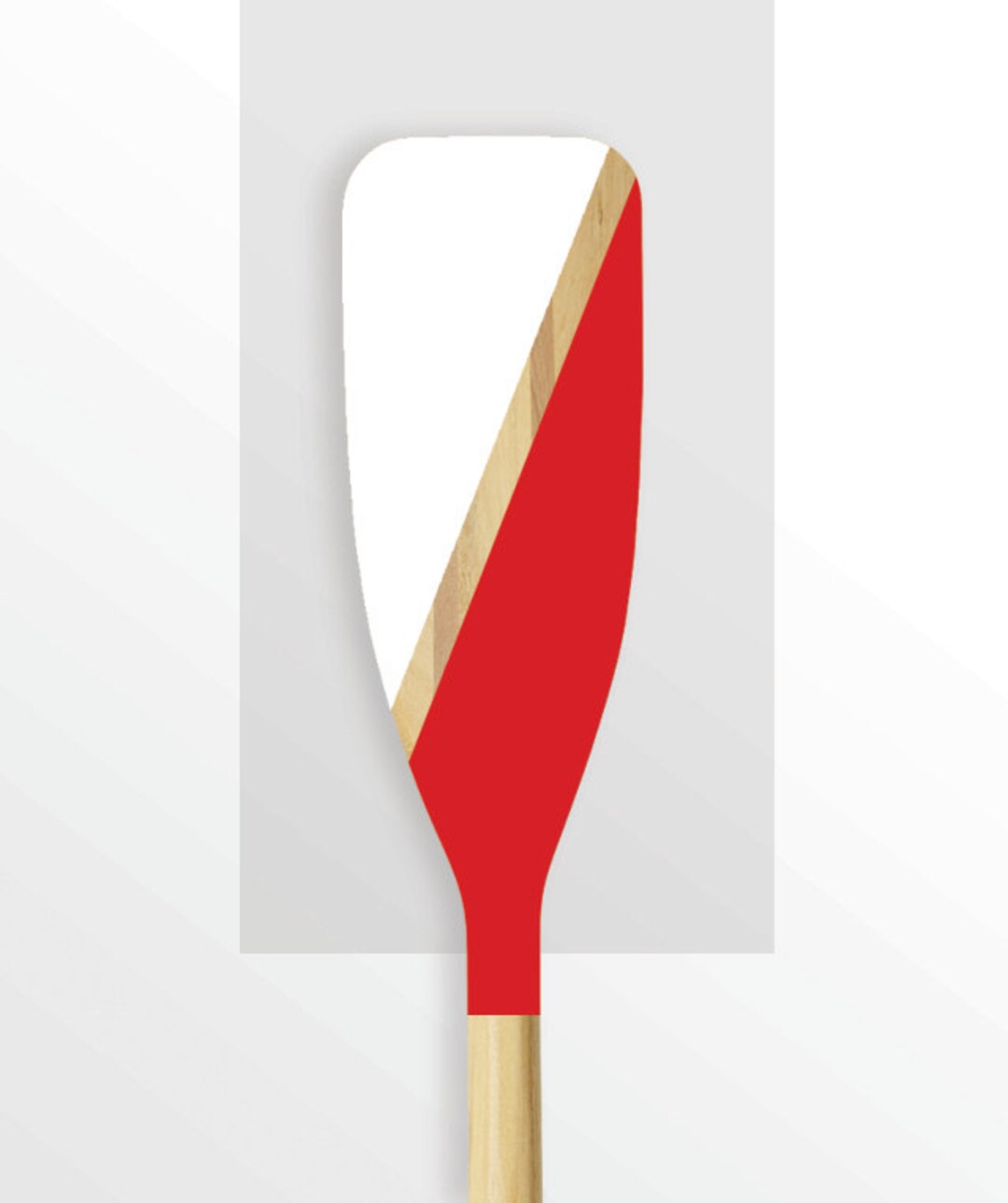 Hand-painted Wooden Paddle - "signal" - Nautical - Red & White - Etsy